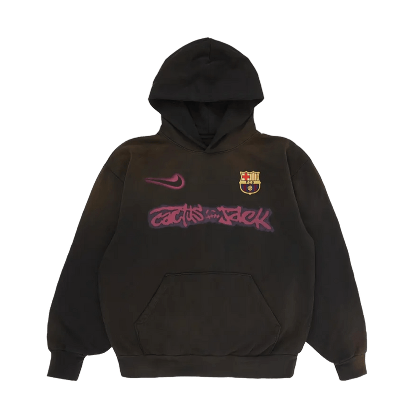 Nike FC Barcelona x Cactus Jack Spray Logo Hoodie 'Blue' — Kick Game