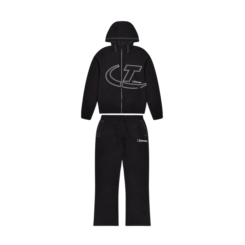 Trapstar Hyperdrive Shell Tracksuit 'Black' — Kick Game