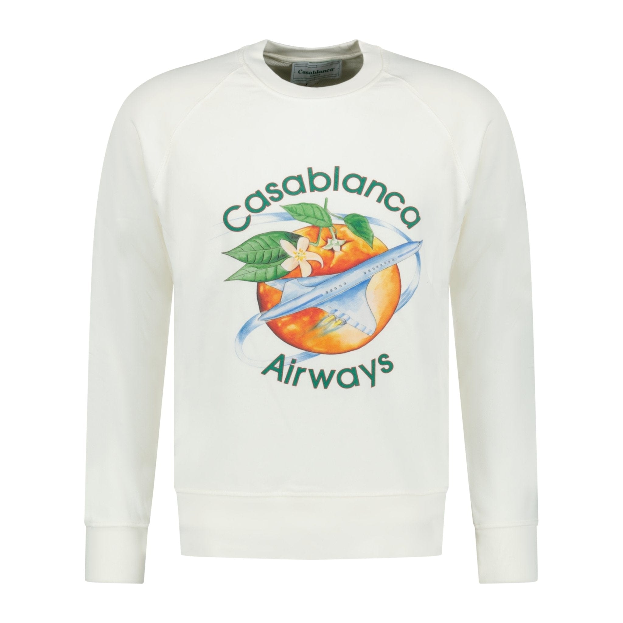 Casablanca Orbite Autour De L'Orange Raglan Sweatshirt White – Kick Game