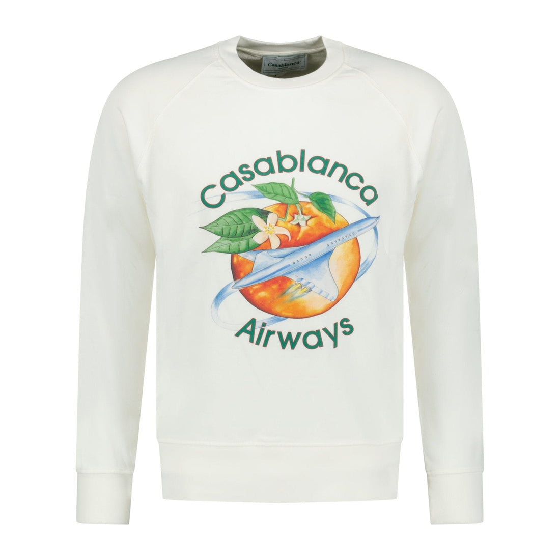 Casablanca Orbite Autour De L'Orange Raglan Sweatshirt White – Kick Game