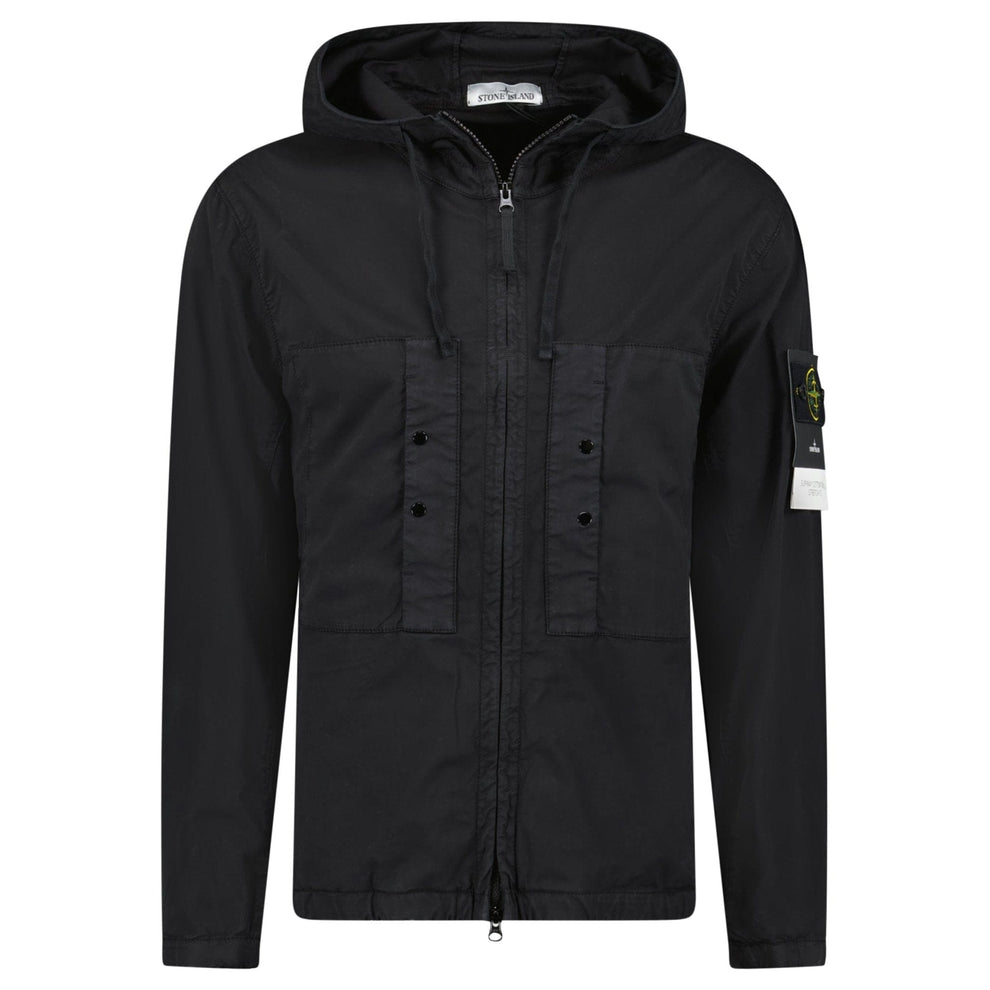 Stone Island Black Chest Pocket Hooded Jacket – Kick Game
