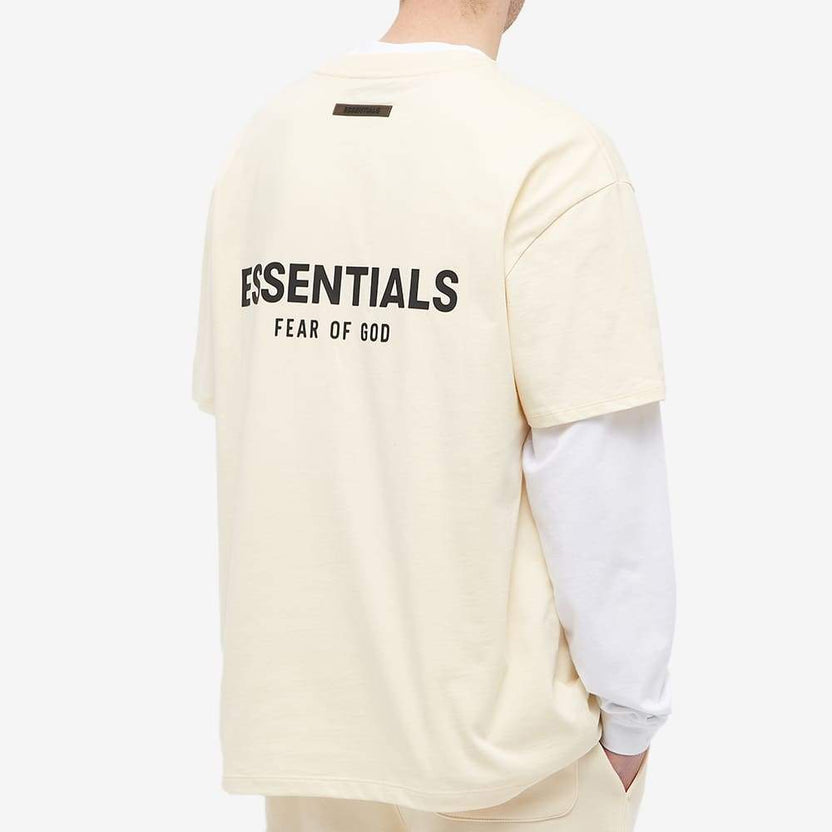 FEAR OF GOD ESSENTIALS T-shirt (SS21) Cream/Buttercream — Kick Game