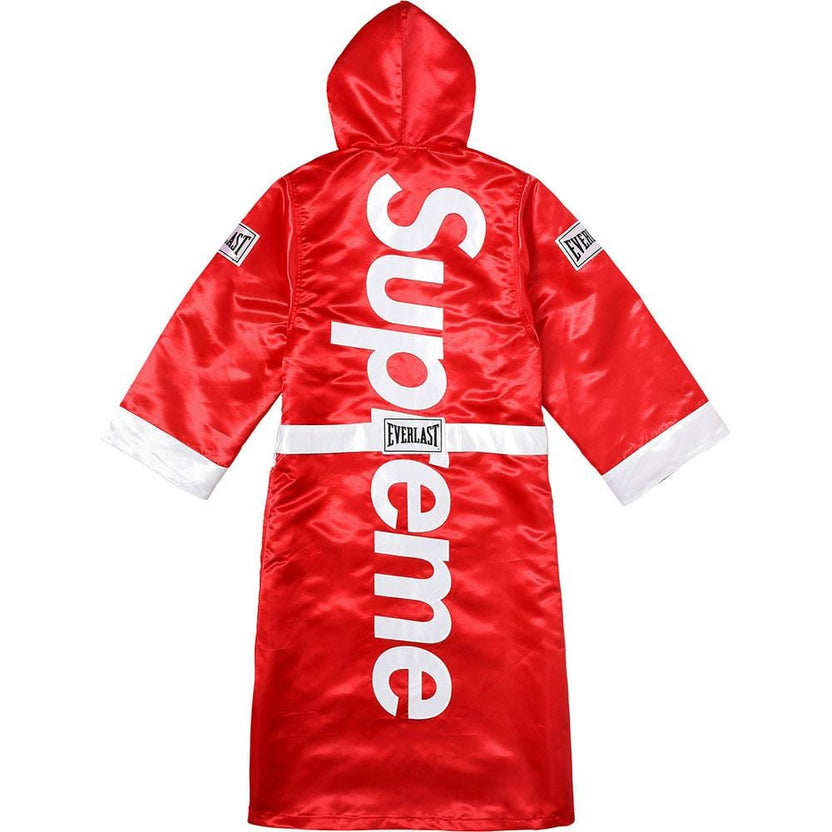Supreme Everlast Satin Hooded Boxing Robe - Red — Kick Game