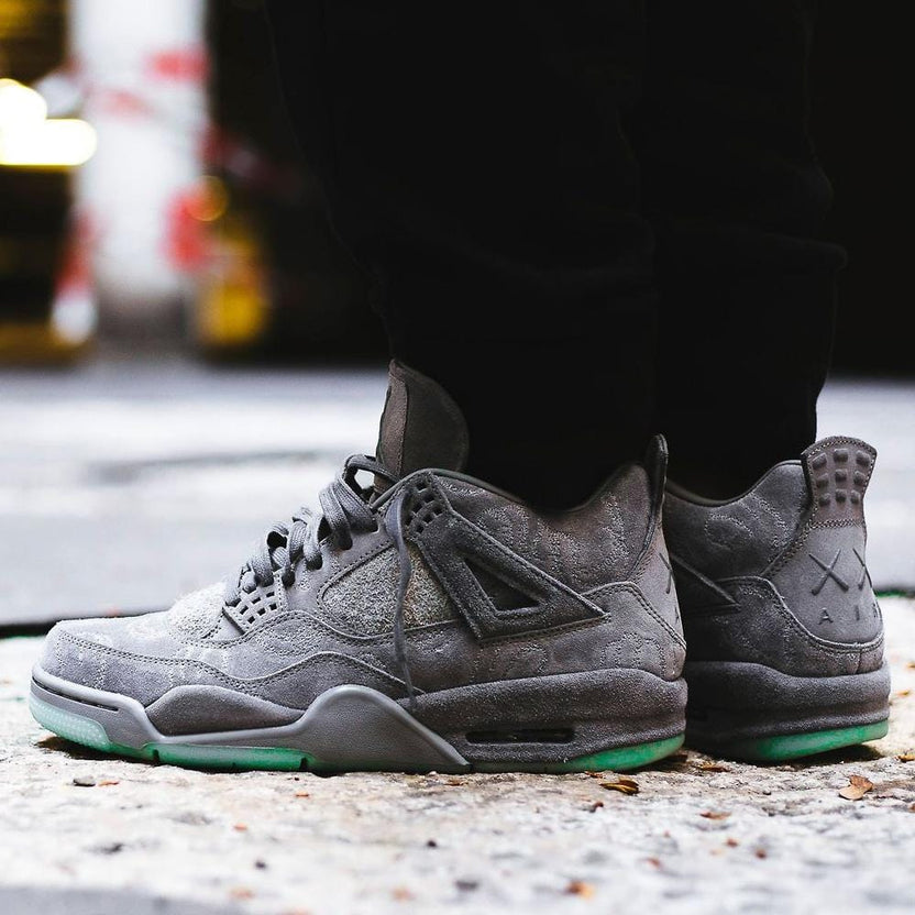 KAWS x Air Jordan 4 Retro 'Cool Grey & White' — Kick Game