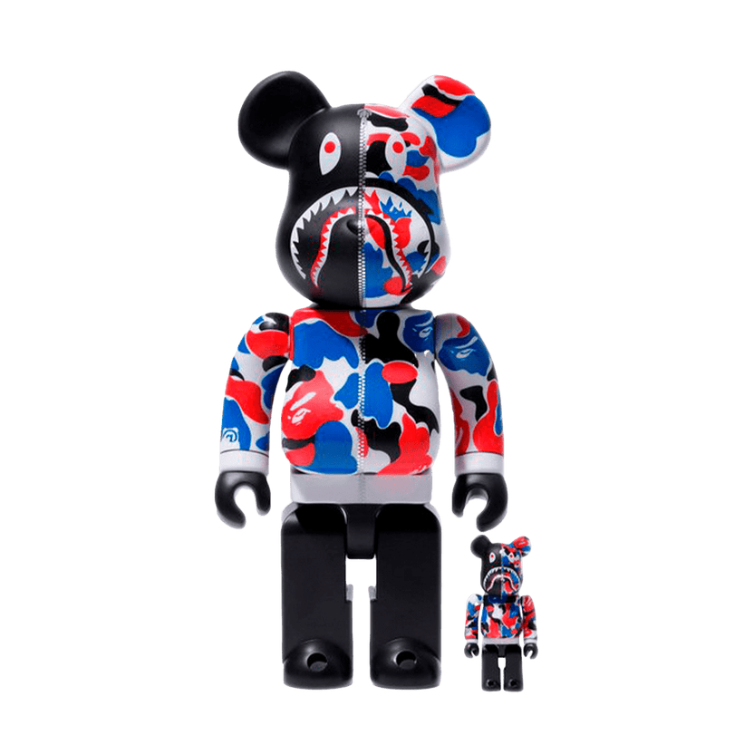 Bearbrick x Bape Shark London Store 100% & 400% Set — Kick Game