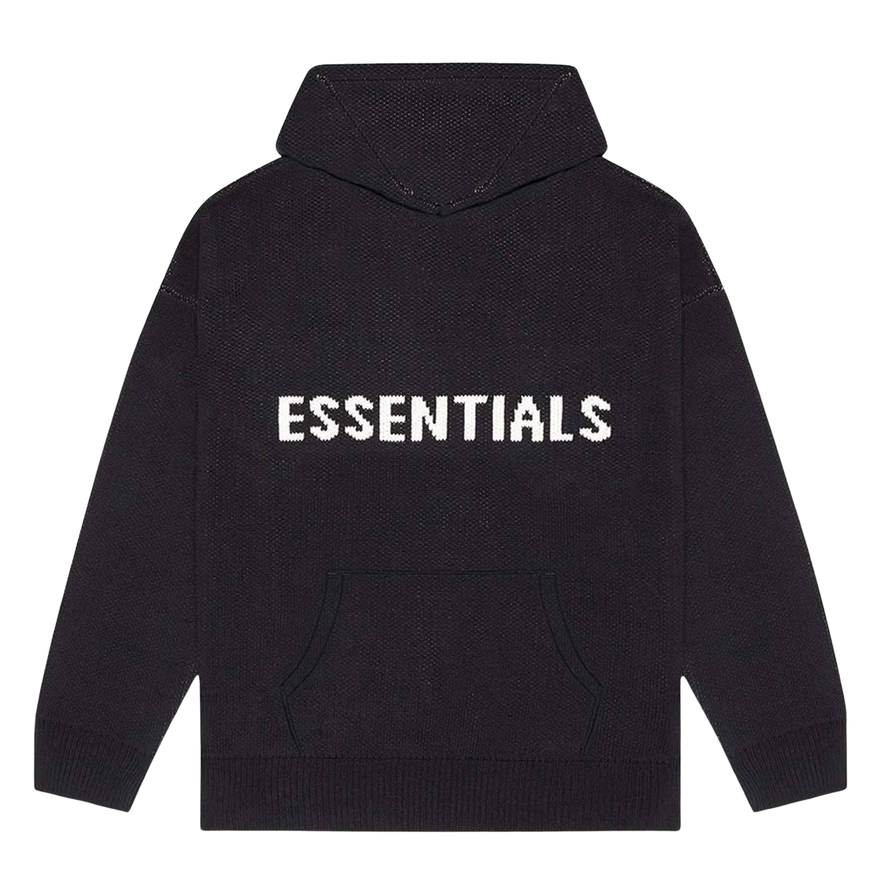 FEAR OF GOD ESSENTIALS Knit Hoodie Black – Kick Game